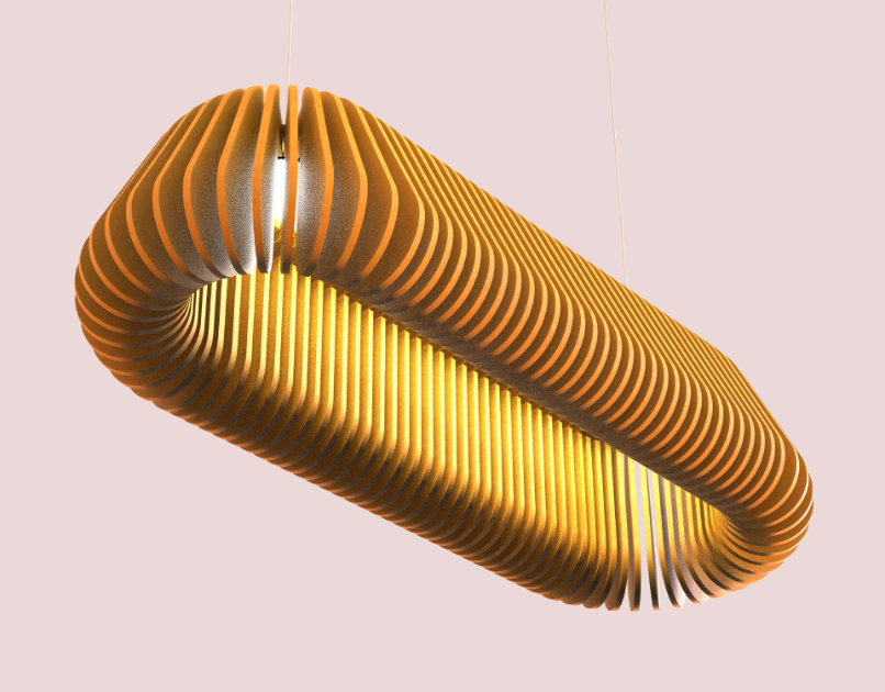 Fins W | Acoustic Luminaire by Lunnark