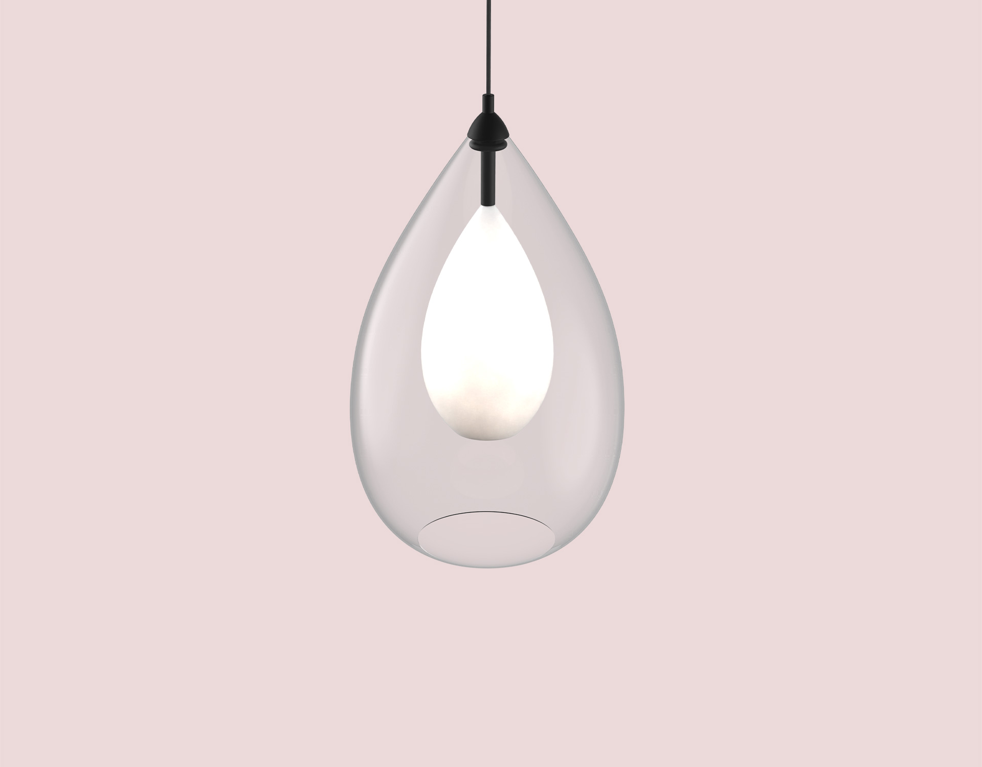 Oval | Acrylic | Glass Luminaire by Lunnark